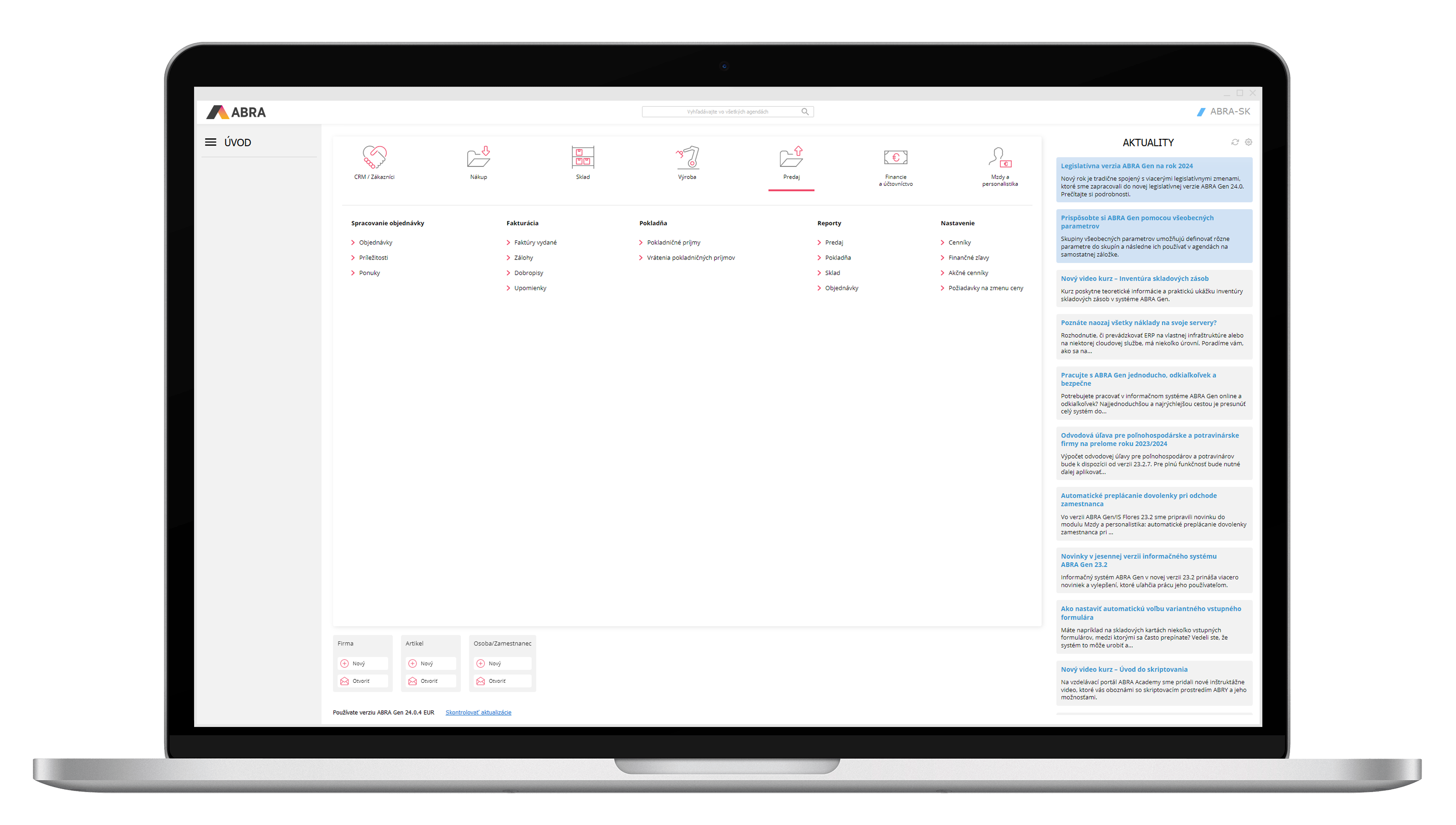 ERP systém ABRA Gen zaisťuje riadenie, plánovanie a evidenciu ...