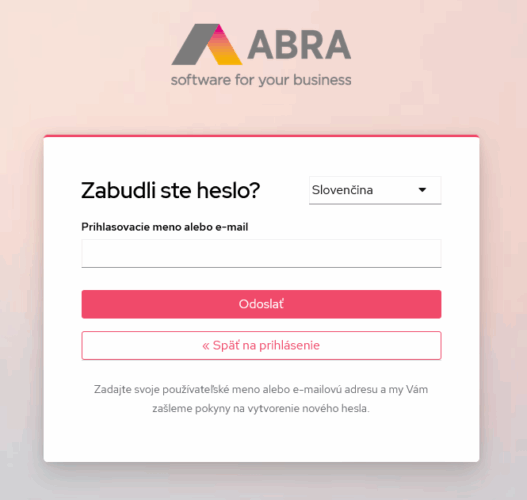 Nový spôsob prihlasovania na Zákaznícky portál, ABRA Helpdesk a ABRA Academy | ABRA Software