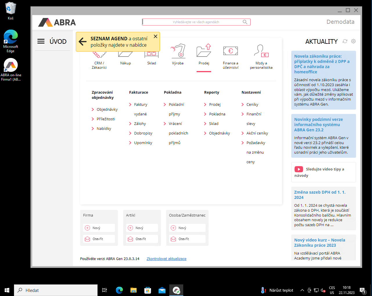 Pracujte s ABRA Gen/Flores jednoduše, odkudkoliv a bezpečně | ABRA Software