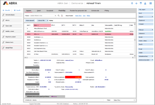 ERP systém ABRA Gen zajišťuje řízení, plánování a evidenci podnikových ...
