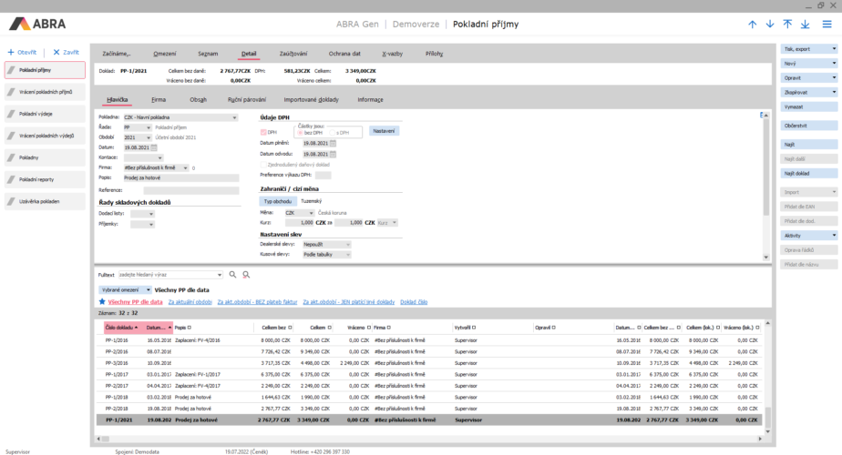 Řízení financí a zpracování účetnictví s ERP systémem ABRA Gen