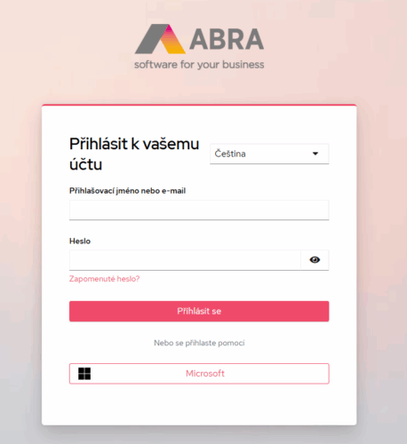 Nový způsob přihlašování na Zákaznický portál, ABRA Helpdesk a ABRA Academy | ABRA Software