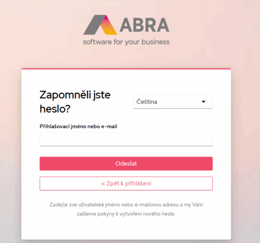 Nový způsob přihlašování na Zákaznický portál, ABRA Helpdesk a ABRA Academy | ABRA Software